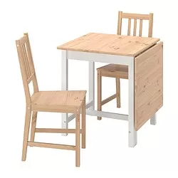 IKEA Mallorca - PINNTORP/PINNTORP gateleg table and 2 chairs, light ...
