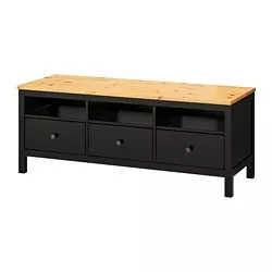 Ikea hemnes tv stand black brown store