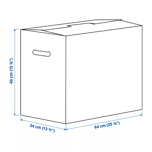 IKEA Fuerteventura - DUNDERGUBBE moving box, brown, 64x34x40 cm/80L