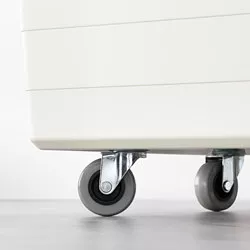 IKEA El Hierro - SOCKERBIT box with casters and lid, white