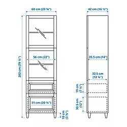 IKEA Ibiza - BESTÅ display cabinet with drawer runner, soft-closing ...