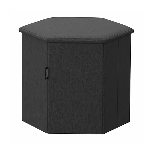 IKEA Gran Canaria - KJUGE puf con almacenaje, Knisa gris oscuro
