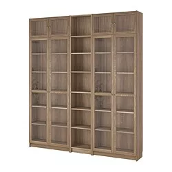 IKEA La Palma - BILLY/OXBERG vitrina, efecto roble, 200x30x237 cm