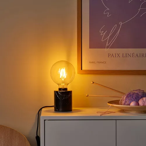 IKEA Tenerife - LUNNOM dimmable LED bulb E27 806 lm 2200K, globe clear ...