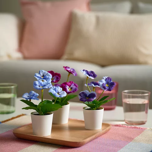 IKEA Tenerife - FEJKA artificial potted plant, indoor/outdoor/Pansy
