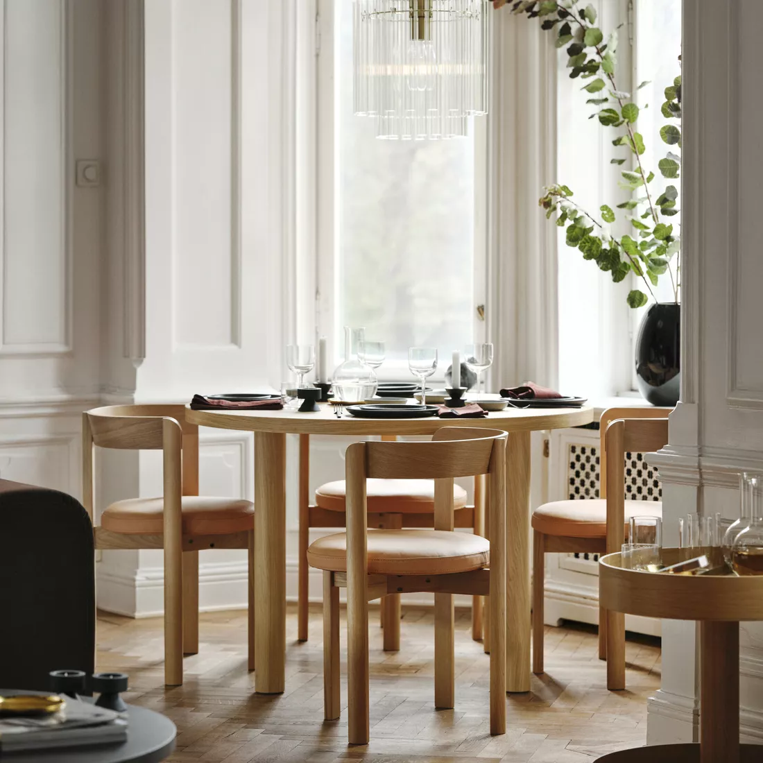IKEA La Gomera - STOCKHOLM 2025 round table, oak veneer/oak veneer, Ø115 cm