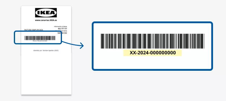 IKEA Mallorca - ¿Dónde está el número de factura?