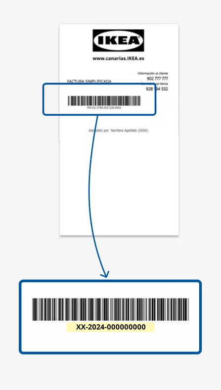 IKEA Mallorca - ¿Dónde está el número de factura?