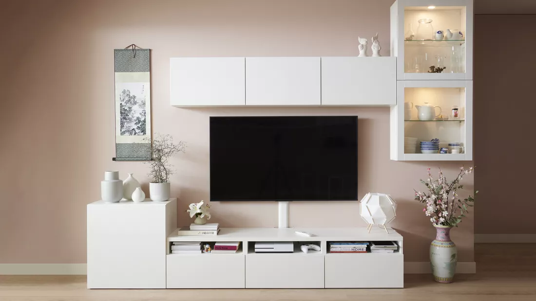 IKEA Mallorca - BESTÅ TV unit with drawer runner, soft-closing, white ...